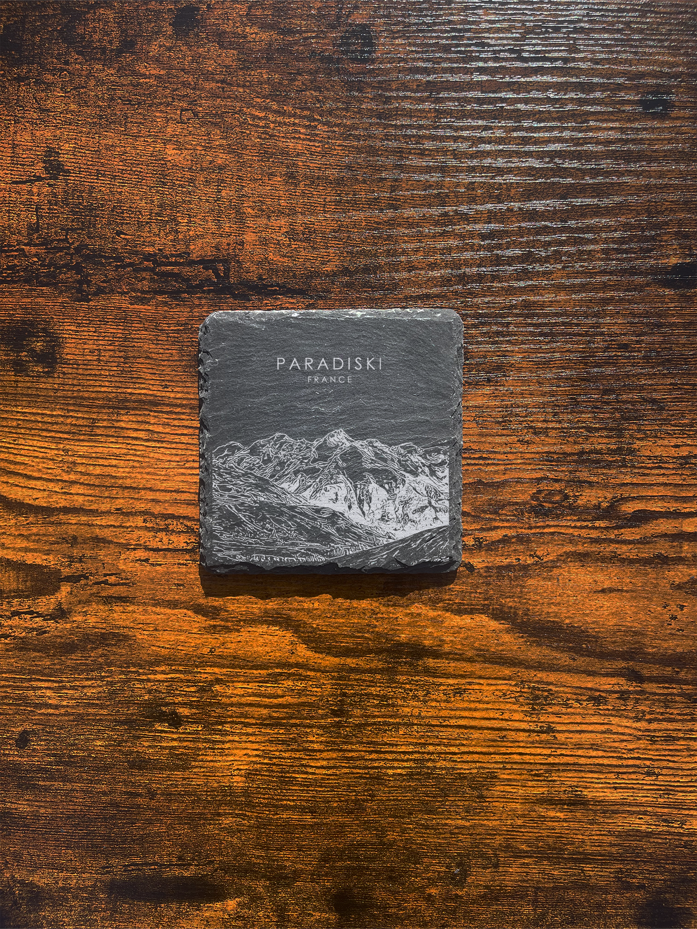 Paradiski France Slate Coaster – Etching Summit